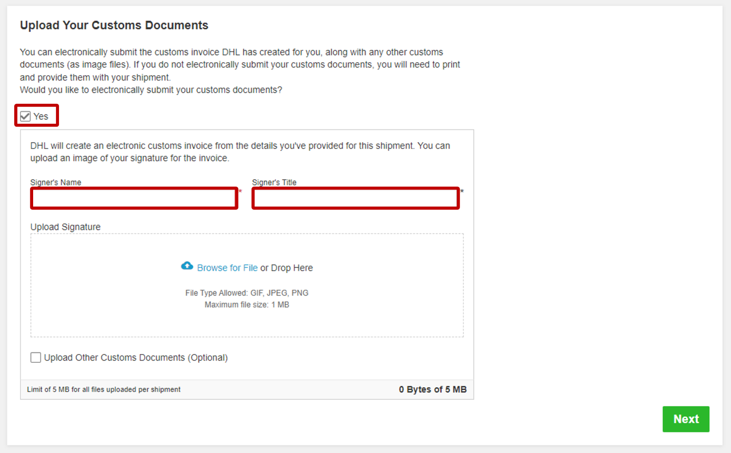 Prepare your Shipment on MyDHL+